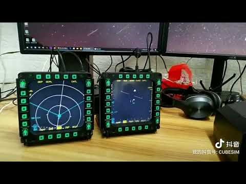 CUBESIM DDI/MFD SCREEN work with Thrustmaster Cougar MFD pushbutton board in DCS world/BMS Falcon