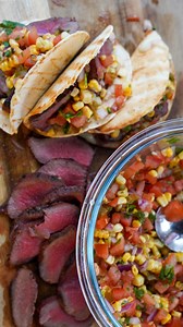 4K views · 482 reactions | Grilled Venison Backstrap Tacos with Corn Salsa You can't tell us your mouth isn't watering! Check out the full recipe here: https://www.kamadojoe.com/blogs/recipes/grilled-venison-backstrap-with-fire-roasted-corn-salsa Grill: Kamado Joe Classic II - https://www.kamadojoe.com/products/classic-joe-ii | Kamado Joe | Facebook