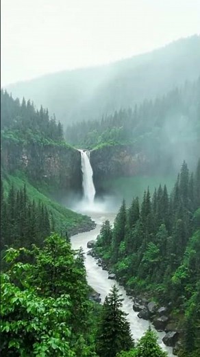 Mountain Waterfall in Forest | Relaxing Nature Sounds for Calm & Focus