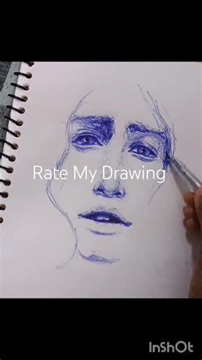 Day 2/100 Days Scribble Art Challenge #shorts #art #drawing #portrait #shortsfeed #sketch