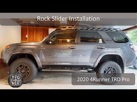 Rock slider installation on 2020 4Runner TRD Pro
