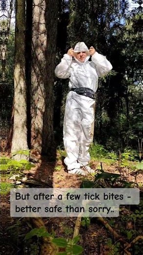 Tick Protection Suit 🌲🕷️ | My Forest Astronaut Look 🚀 #TickProtection #ForestLife #Wildcrafting