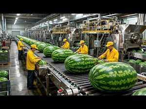 Inside a Modern Watermelon Factory: From Raw Watermelon to Perfect Popsicle (Full Process)