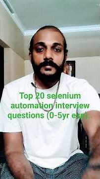 Top 20 Selenium Interview Questions & Answers #selenium #interviewtips