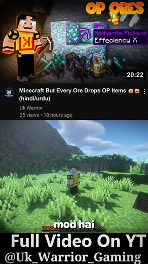 Minecraft but ores are OP #minecraft #shorts #minecraftbutmods