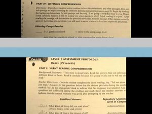 Informal reading inventory video