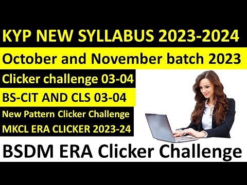 Session 03-04 || Clicker Challenge | OCt-Nov Batch 2023 || BS-CIT and CSS || KYP New Syllabus