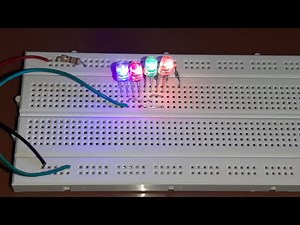 Pisca Pisca Usando Apenas LEDs e Pilhas--LED Colorido Aut