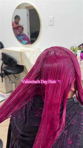 Stunning Raspberry Hairstyle for Valentine's Day