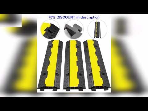 A must-have product! SucceBuy Cable Protector Ramp Wire Cable Cover Cord Guard 2 Channels Rubber +