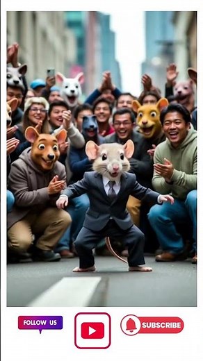 AI Breakdancing Mouse 🐭🔥 | Flash Mob AI Comedy Short