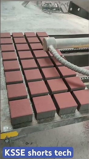 Colorful Concrete Patterns—Amazing Decorative Block Production in Action 🎨🔥 #ConcreteDesignmachine