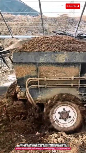 Automatic Manure Spreader with 2 Ton Capacity, 3 m Spread Width and 0.5–5 kg/m² Adjustable Rate
