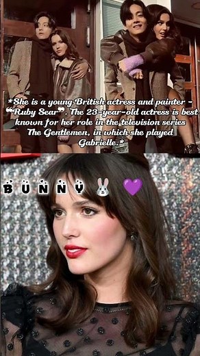 Taehyung's female actress name ❝Ruby Sear❞ 😊 #taehyung #shorts *She's a British actress
