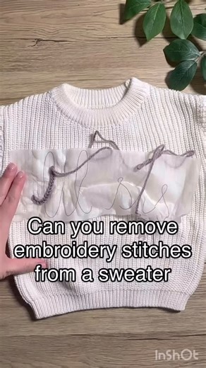 Anna | Hand-Embroidery on Instagram: "Can you remove embroidery stitches and not damage the sweater? ABSOLUTELY! Just be careful not to cut the sweater underneath, go slow and gentle with each snip. But this is a great way to ensure every garment gets the love it deserves. If you do poke a hole though, that’s nothing a well placed flower can’t hide. 🫣 😉 I do wash and dry these to try to shrink the holes as much as possible, but try not to dry it once embroidery is on it! Have any other questio