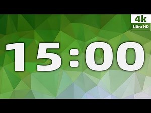 15 Minute Timer Countdown With Ticking & Alarm No Copyright | Timer for 15 Minutes with Alarm | 4K