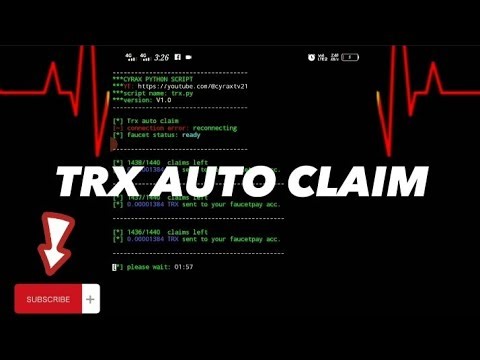 new TRX auto claim faucet script 😍