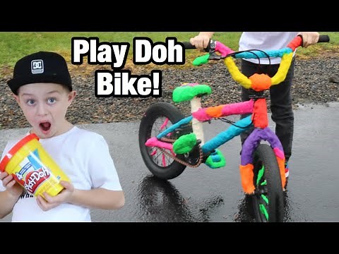 Riding a Play Doh bike?!