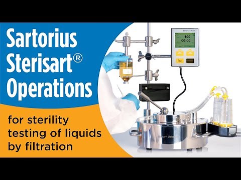 Sartorius Sterisart® Operations for sterility testing of liquids by filtration