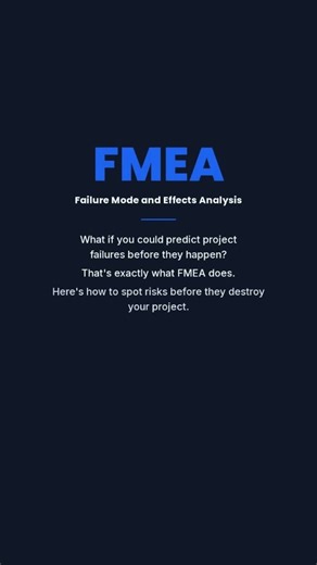 @sanan.sheikh on Instagram: "Most projects don’t fail suddenly. They fail in predictable ways. ⚠️ That’s why FMEA (Failure Mode and Effects Analysis) is so powerful. It forces you to ask: 🔴 What can go wrong? (Failure Modes) 🔍 Why would it happen? (Causes) 💥 What happens if it does? (Effects) Then you prioritize using Severity × Occurrence × Detection → High RPN = act now, not later. FMEA turns risk from a surprise into a planned response. 👉 Does your team use FMEA proactively? Comment below