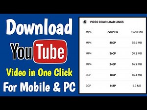How to Download YouTube video | Download Youtube video mp4 | Mobile & PC