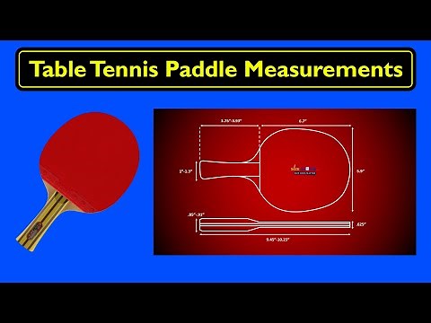 Table Tennis Racket/Paddle Size & Measurements