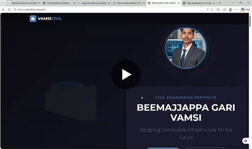 #civilengineering #engineeringportfolio #opentowork #internship #threejs #webdevelopment #careergrowth | B VAMSI undefined