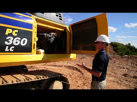 Komatsu PC360LC-11 hydraulic excavator - pre-operation inspection