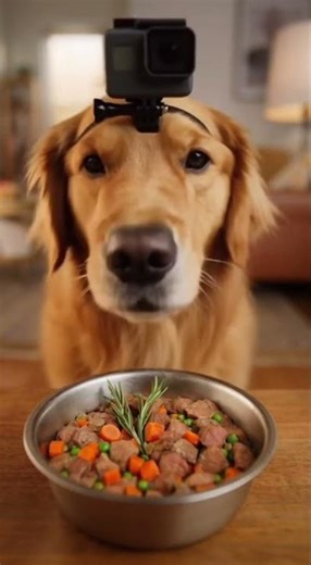 Dog vlogs luxury dog food review with drone tracking.