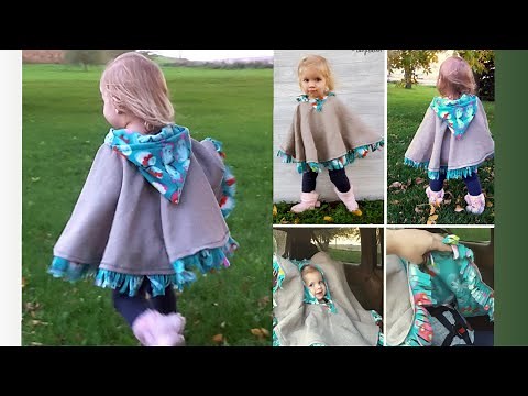 DIY Poncho for kids and babies -EASY Sewing Tutorial!!