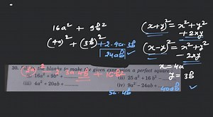 Fill in the blanks to make the given expression a perfect squar... | Filo