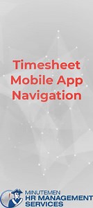Employee Mobile App Navigation with Timesheets