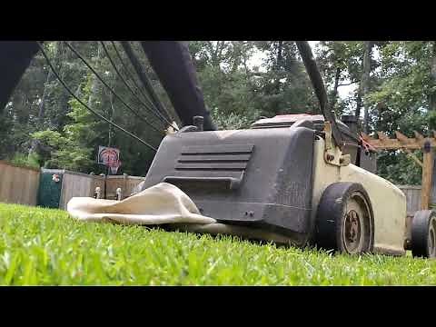 Quick push mower grass bag - DIY