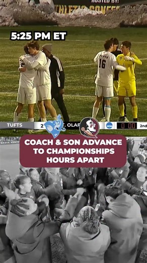 NCAA Soccer on Instagram: "“Go Noles and go Jumbos” 🗣️ Brian Pensky shouts out his son’s school, Tufts, after they advanced to the DIII National Championship just hours before Florida State advanced to their respective championship game 👏 #WCollegeCup x @nolesoccer"