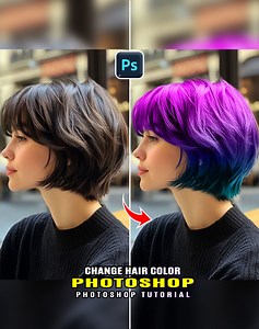 263K views · 2.1K reactions | Master in Photoshop | Change hair color in Photoshop Photoshop Tutorial Everyday New Video #highlights #everyone #follow #trendingvideo #photoshop #tutorial #photography | Smart Graphic Trick | Facebook