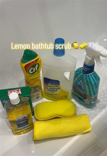 Lemon Bathtub Scrub ASMR for a Satisfying Clean