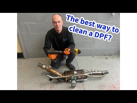 Cleaning a DPF off the vehicle with a high pressure cleaning machine