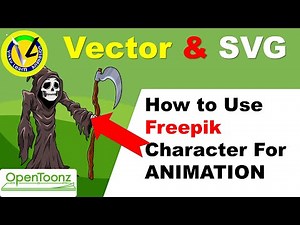 "How to Use Freepik Characters in OpenToonz for Animation | How to use SVG character for animation