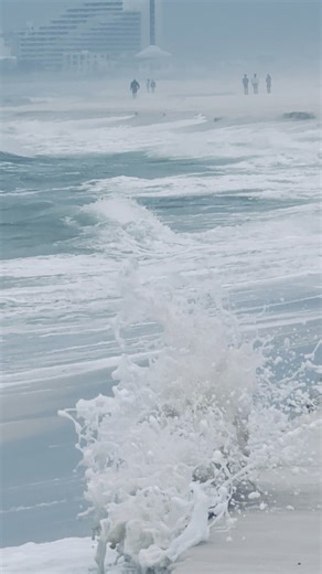 Perdido Key earlier today. A rough and angry Gulf with very stormy conditions 1/25/26 | All Things Emerald Coast
