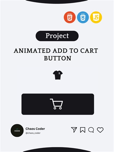 Animated Add to Cart Button with HTML, CSS, JS
