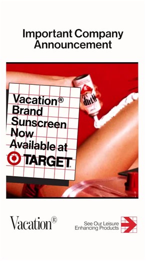 60K views · 139 reactions | EXTRA EXTRA️️: Vacation Inc sunscreen, now available at Target! ☀️makers of the viral SPF 30 Classic Whip☁️, and SPF 50 Classic Sunscreen that smells like coconuts, bananas and all of your best summer memories. 便 https://tgt.biz/cbs6zr @vacationinc | Target | Facebook