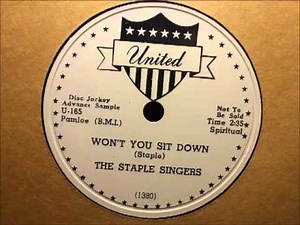 The Staple Singers - Won't You Sit Down (United U-165)