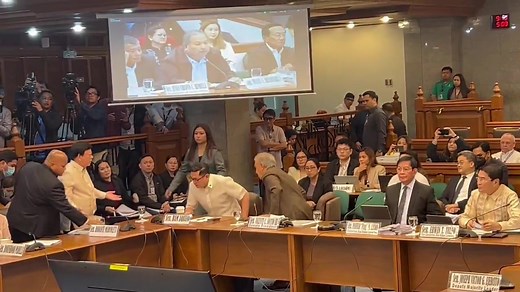 JUST IN: Tension grips the Senate panel on blue ribbon’s probe into anomalous flood control projects after ex-panel head Sen. Rodante Marcoleta questioned Sen. Panfilo Lacson’s opinion regarding witnesses qualified for the government's witness protection program. | via Charie Abarca, INQUIRER.net | INQUIRER.net