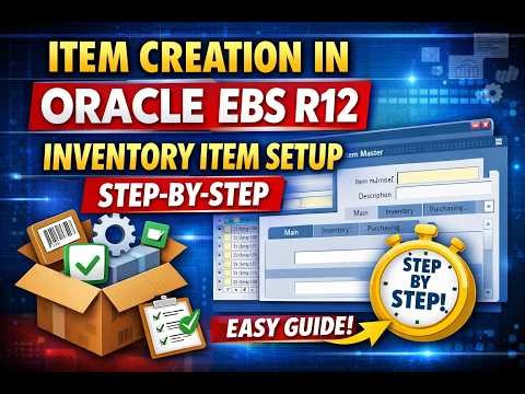 Item Creation in Oracle EBS R12 | Step-by-Step | By Jibran Nasir #DevelopersDiary