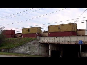 Fast CSX Train Mostly Empty Bare Tables
