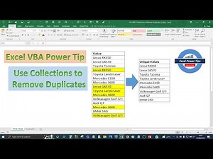 Excel Power Tip - Use VBA Collections to Remove Duplicates (Code Included)
