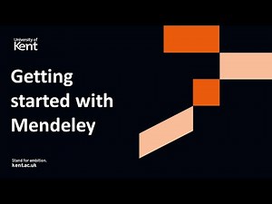 Getting started with Mendeley