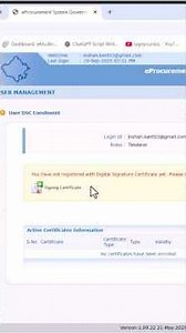 EProcurement DSC Registration #windows #tricks #eprocurement