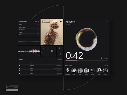 Music Player, Web Design/Motion Design