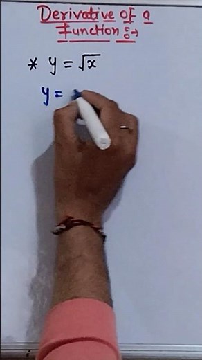 Derivative of square root of x